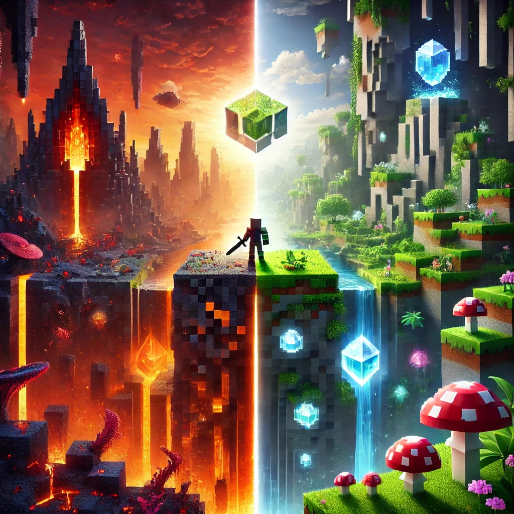 Neue Skyblock-Quests: Erkundet die Tiefen des Nethers und der Höhlen ...